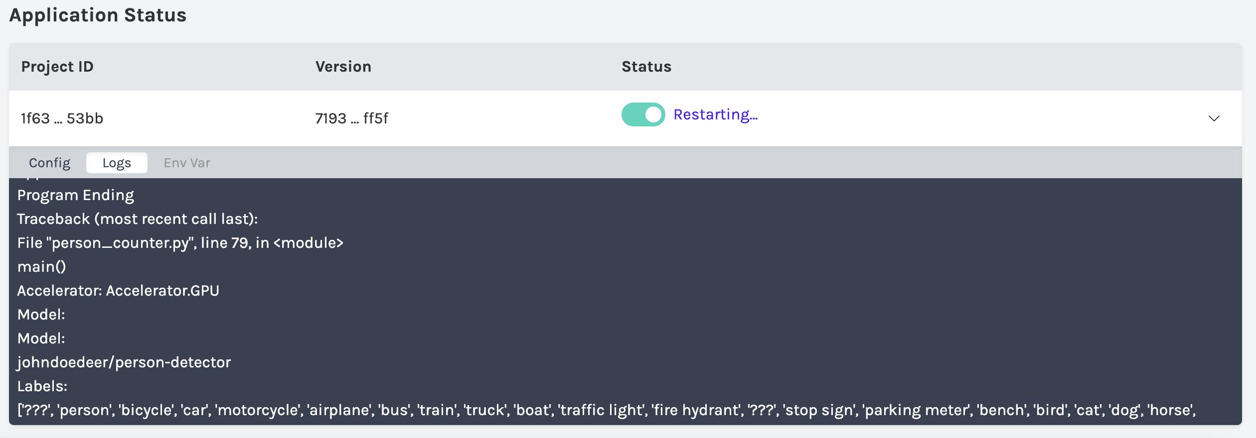 Managing Production Deployments — alwaysAI